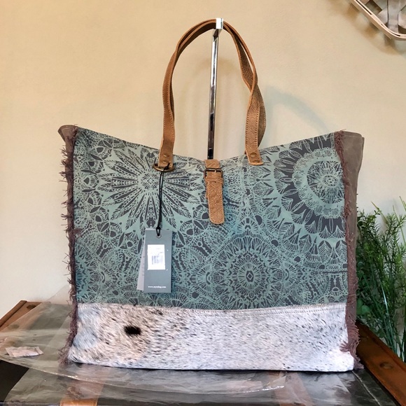 Bags | Myra Bag Large Tote Weekender Upcycled Canvas Nwt | Poshmark